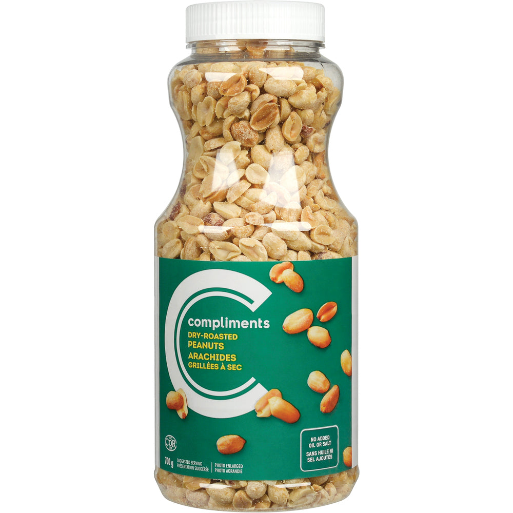 COMPLIMENTS DRY-ROASTED PEANUTS 700GR — Nuvo Express