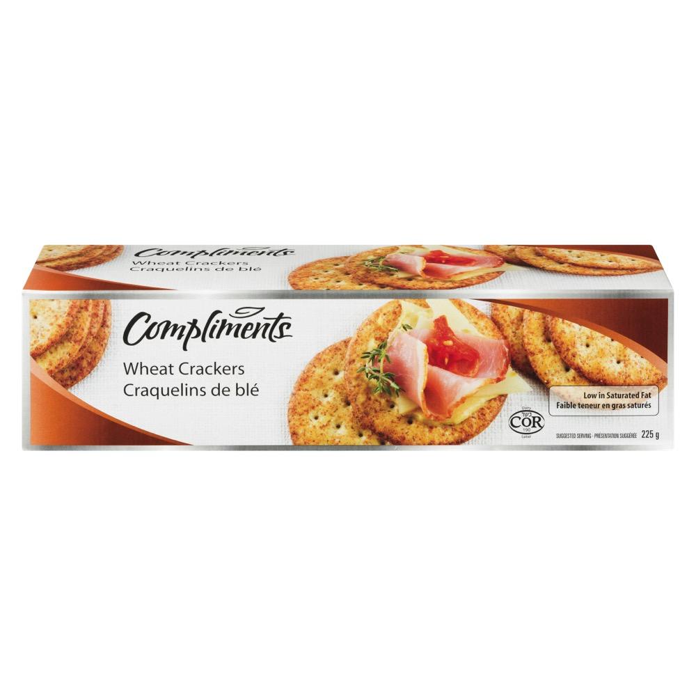 COMPLIMENTS WHOLE WHEAT CRACKERS 225G — Nuvo Express
