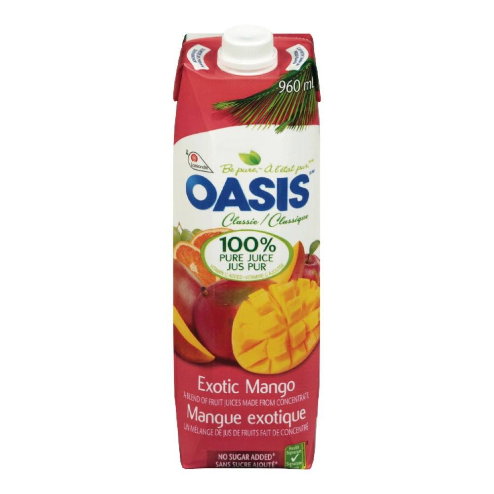 OASIS CLASSIC JUICE EXOTIC MANGO NO SUGAR ADDED 960 ML — Nuvo Express